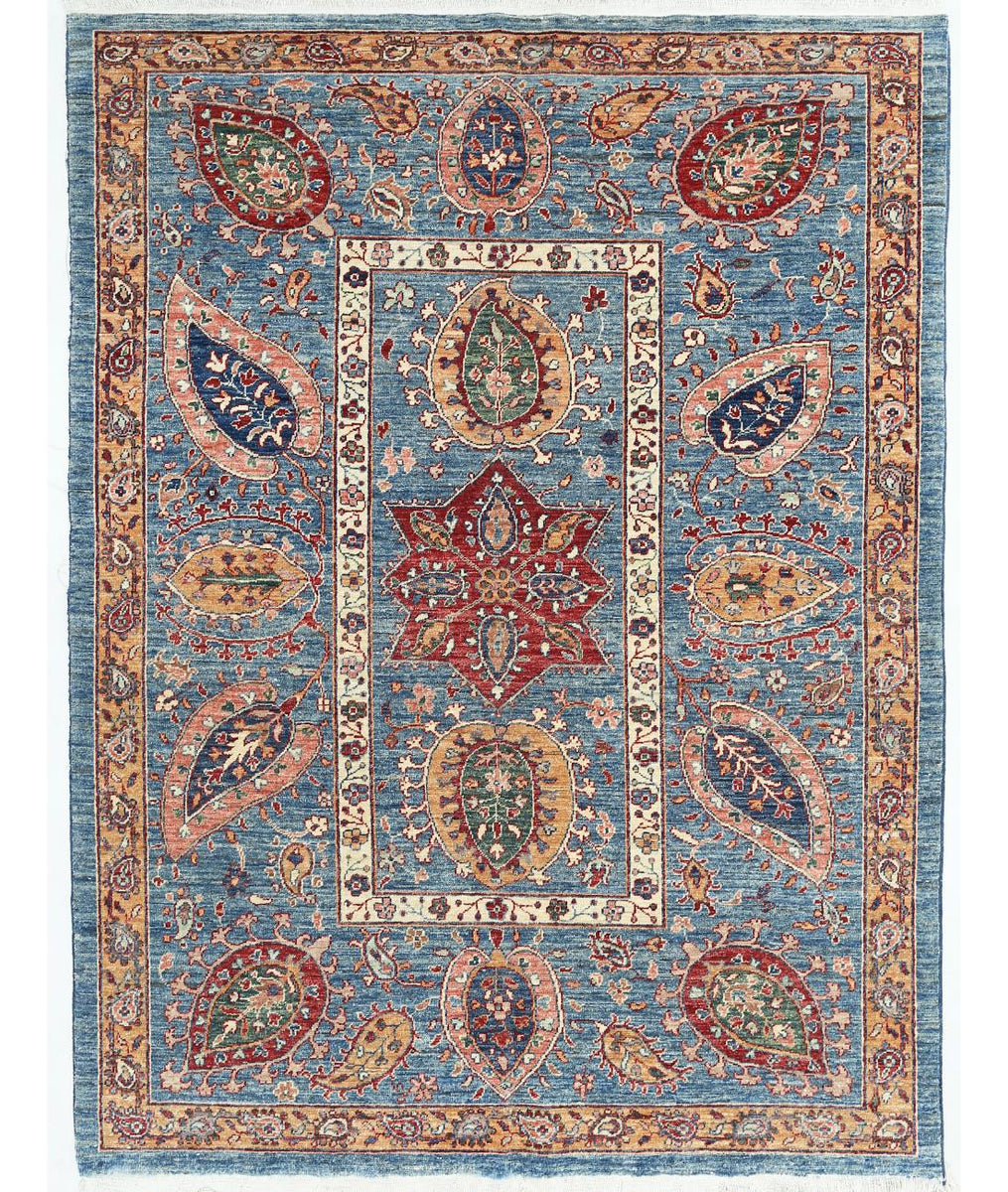 Hand Knotted Ziegler Suzani Wool Rug - 4'10'' x 6'7'' – Asiatics USA
